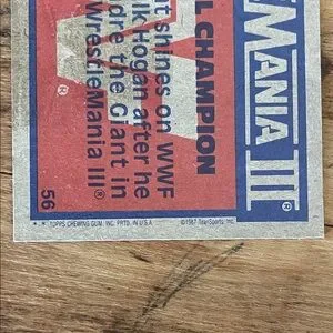 Topps | Art | Topps Hulk Hogan Wrestlemania Iii Card And Still Champion ...